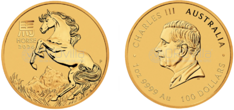 Moneta d’Oro 2026 Year of the Horse – Il Cavallo Rampante